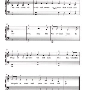 Wellerman (sea Shanty) - Digital Easy Piano and Vocal Arrangement Key ...