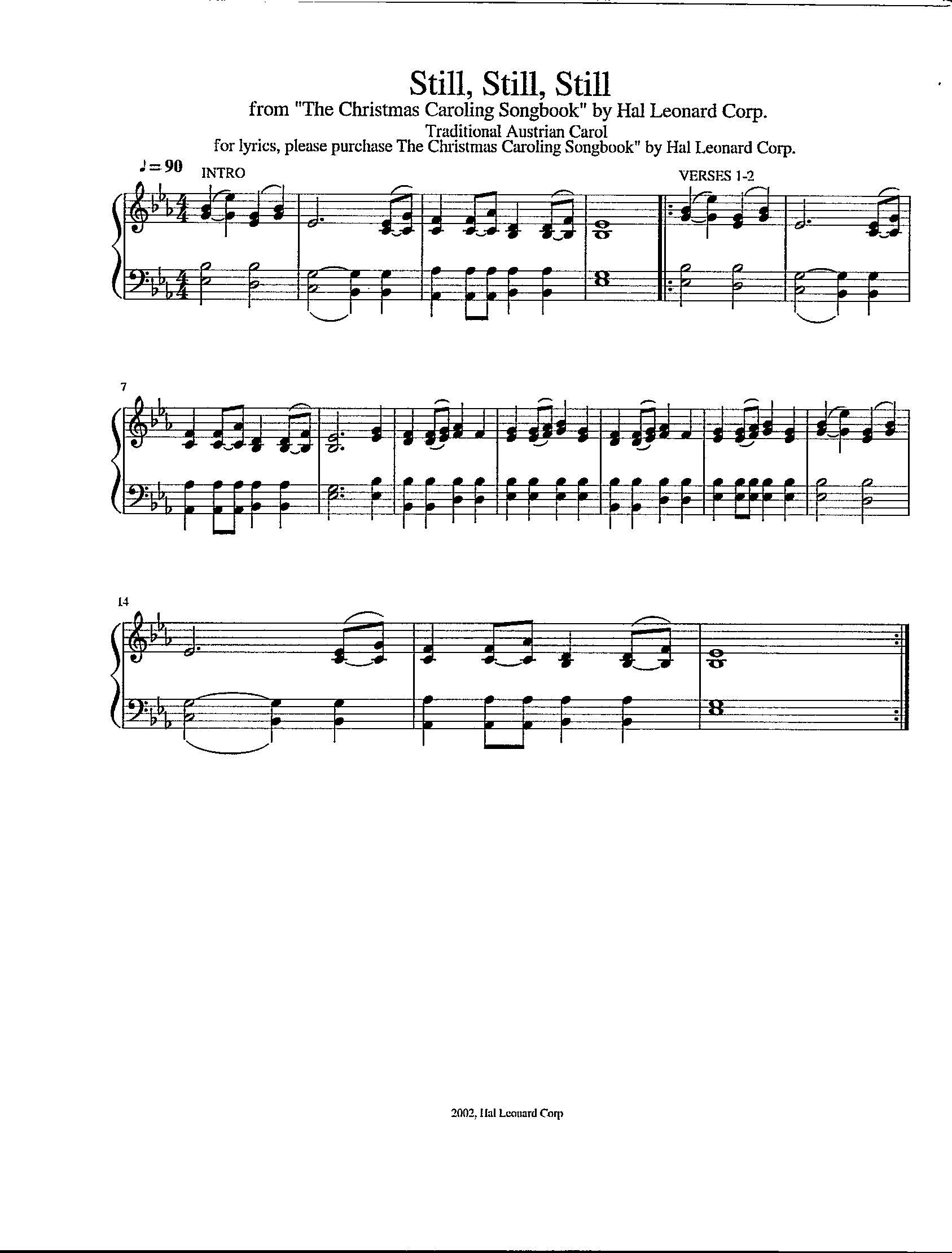 Still, Still, Still - Digital Traditional Austrian Carol Piano/organ ...