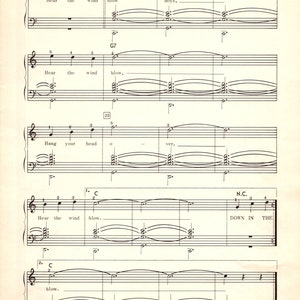 Down in the Valley Sheet Music - Digital Download Key of C for Piano ...
