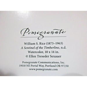 William S Rice Artist Notecard and Envelope - A Sentinel of the ...