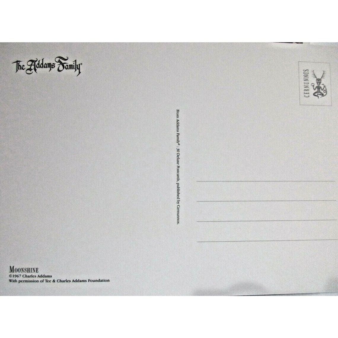 Chas Addams Card Art Print Moonshine see Potos & Description - Etsy