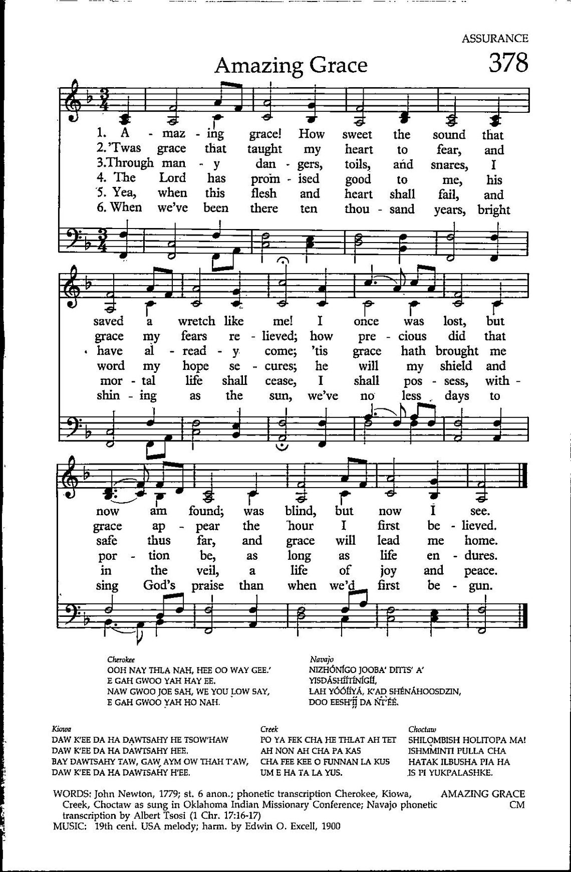 Amazing Grace - Digital Hymn Tune Sheet Music Key of F - Etsy