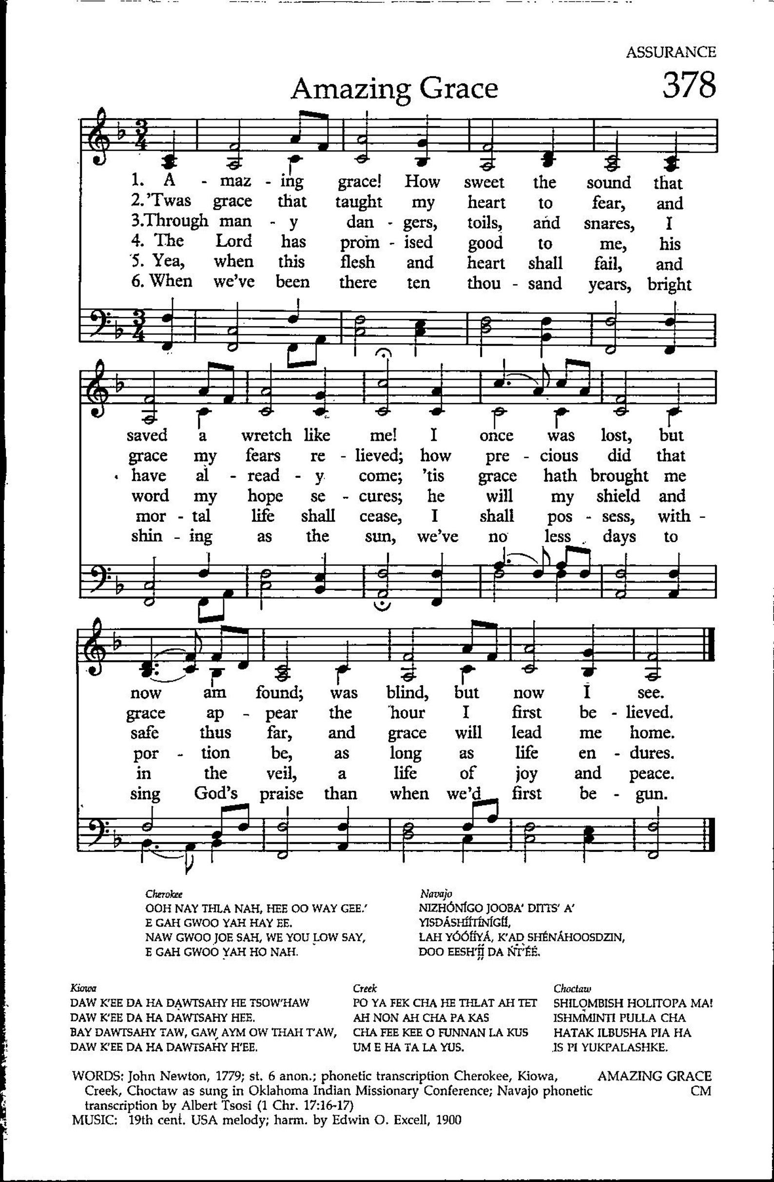 Amazing Grace - Printable Hymn Tune Sheet Music Key of F - Etsy