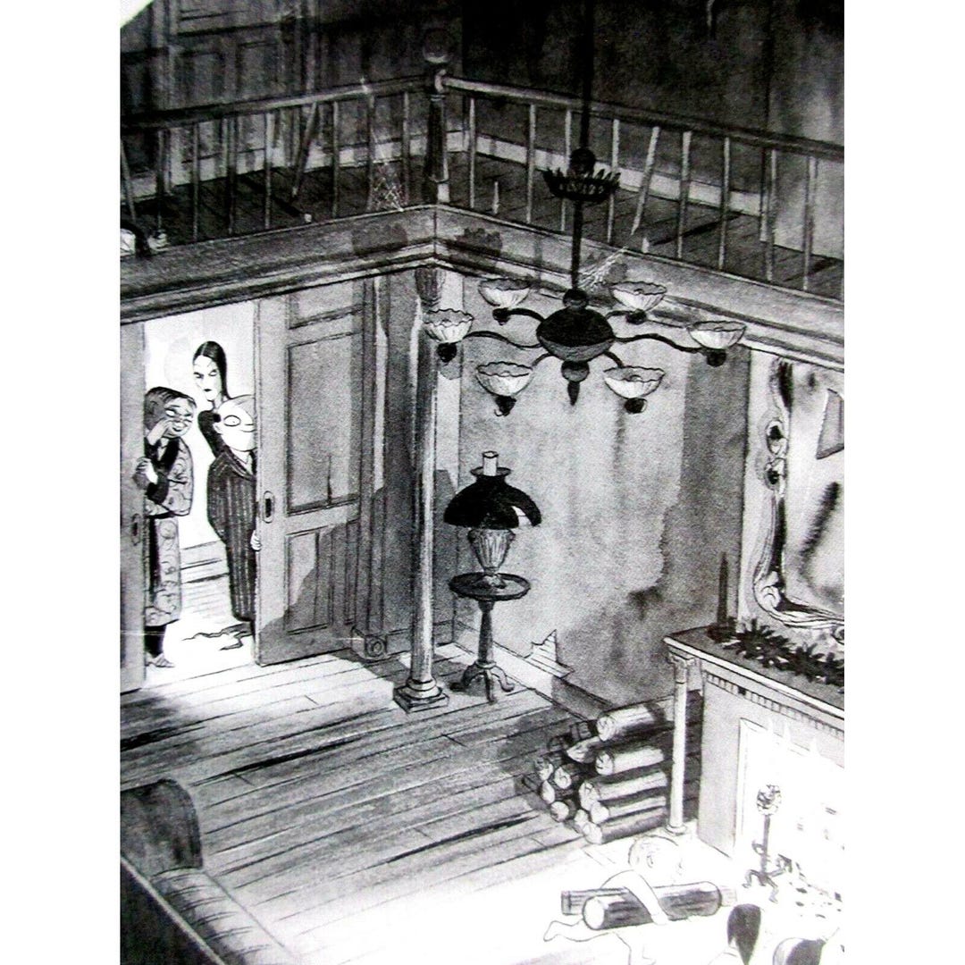 Chas Addams Card Art Print LITTLE DEARS, 1952 (see Photos & Description ...