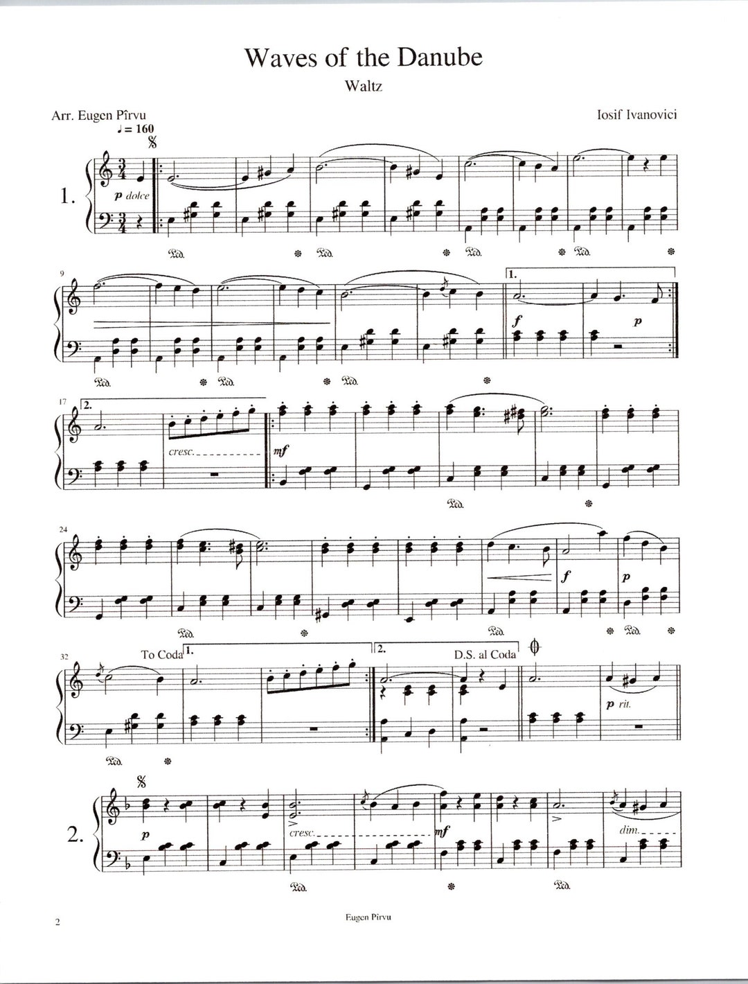 Waves of the Danube Waltz - Digital Classical Sheet Music ...