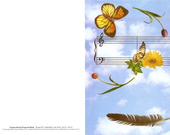 Spring Recital Piano Keys Program Template - Etsy