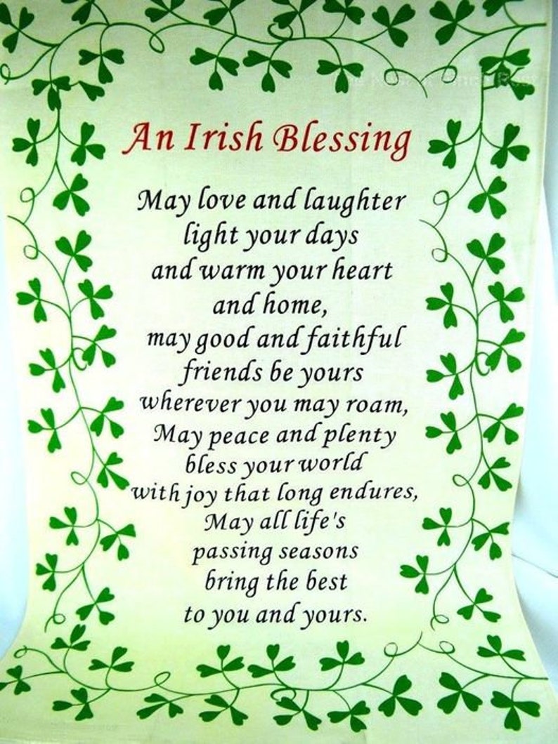 An Irish Blessing - Digital Download Poem - St. Patrick's Day - Etsy