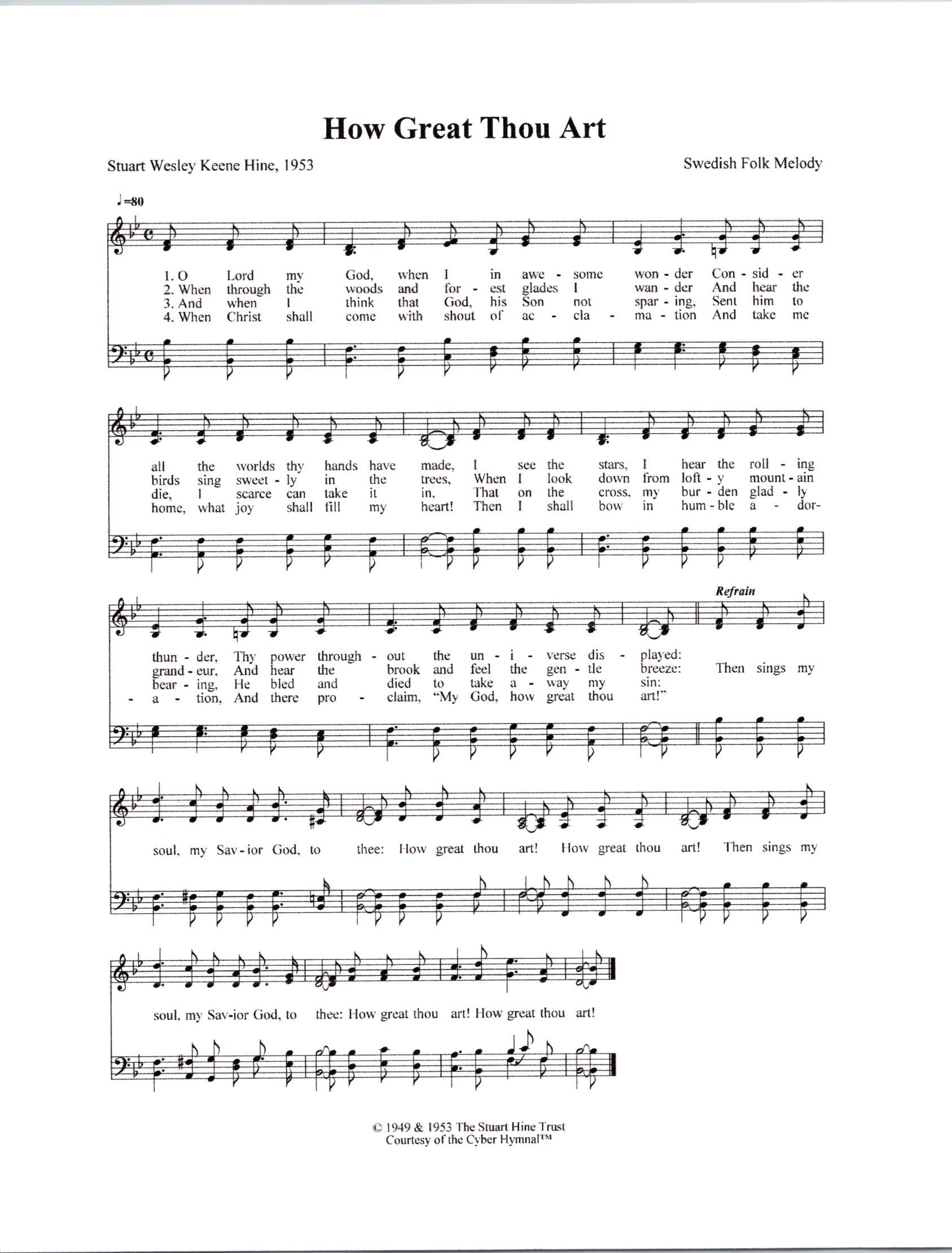 How Great Thou Art - Billy Graham Crusades - Digital Hymn Tune for ...