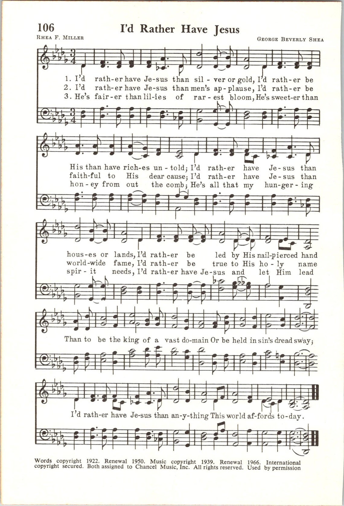 I'd Rather Have Jesus by George Beverly Shea (billy Graham) - Digital ...