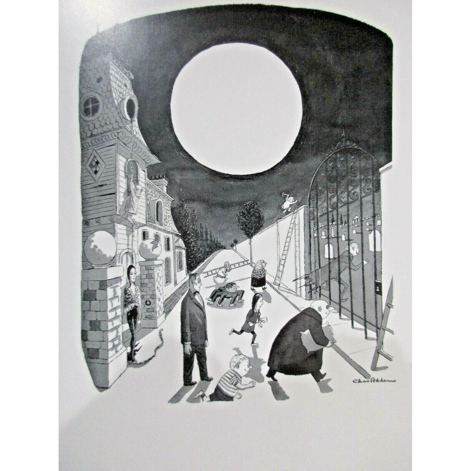 Chas Addams Card Art Print Moonshine (see Potos & Description) - Etsy