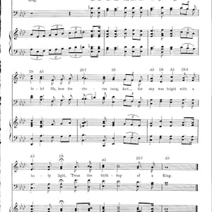The Birthday of a King Christmas Carol Printable Piano Vocal Guitar ...