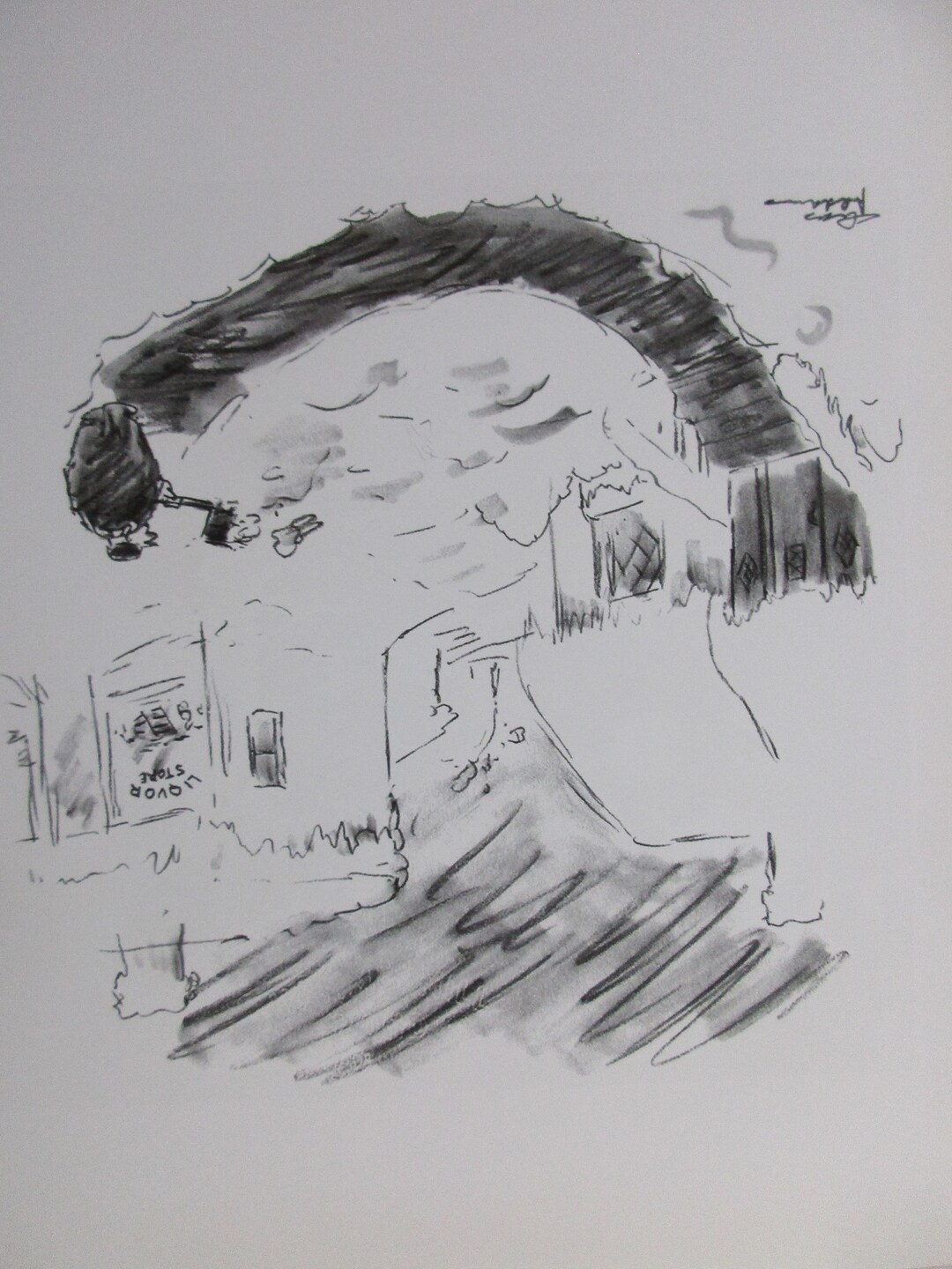 Chas Addams Shovel Work Calendar Cartoon Print (addams Family/charles S ...