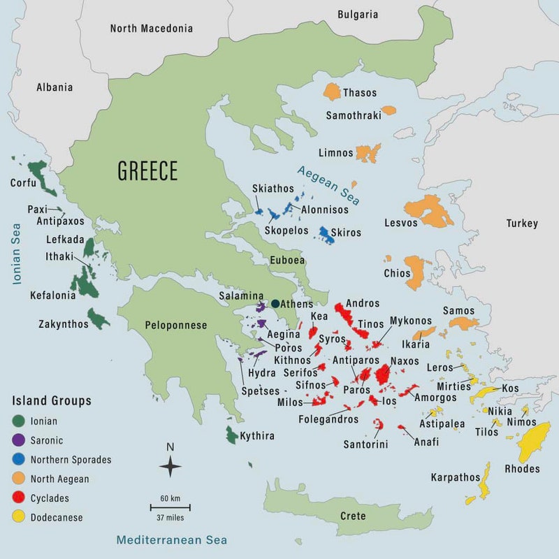 Greek Atlas Map - Etsy UK