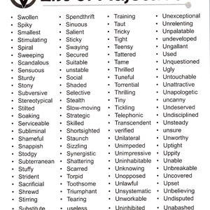 List of Adjectives for Students and Teachers - Intermediate Thru ...