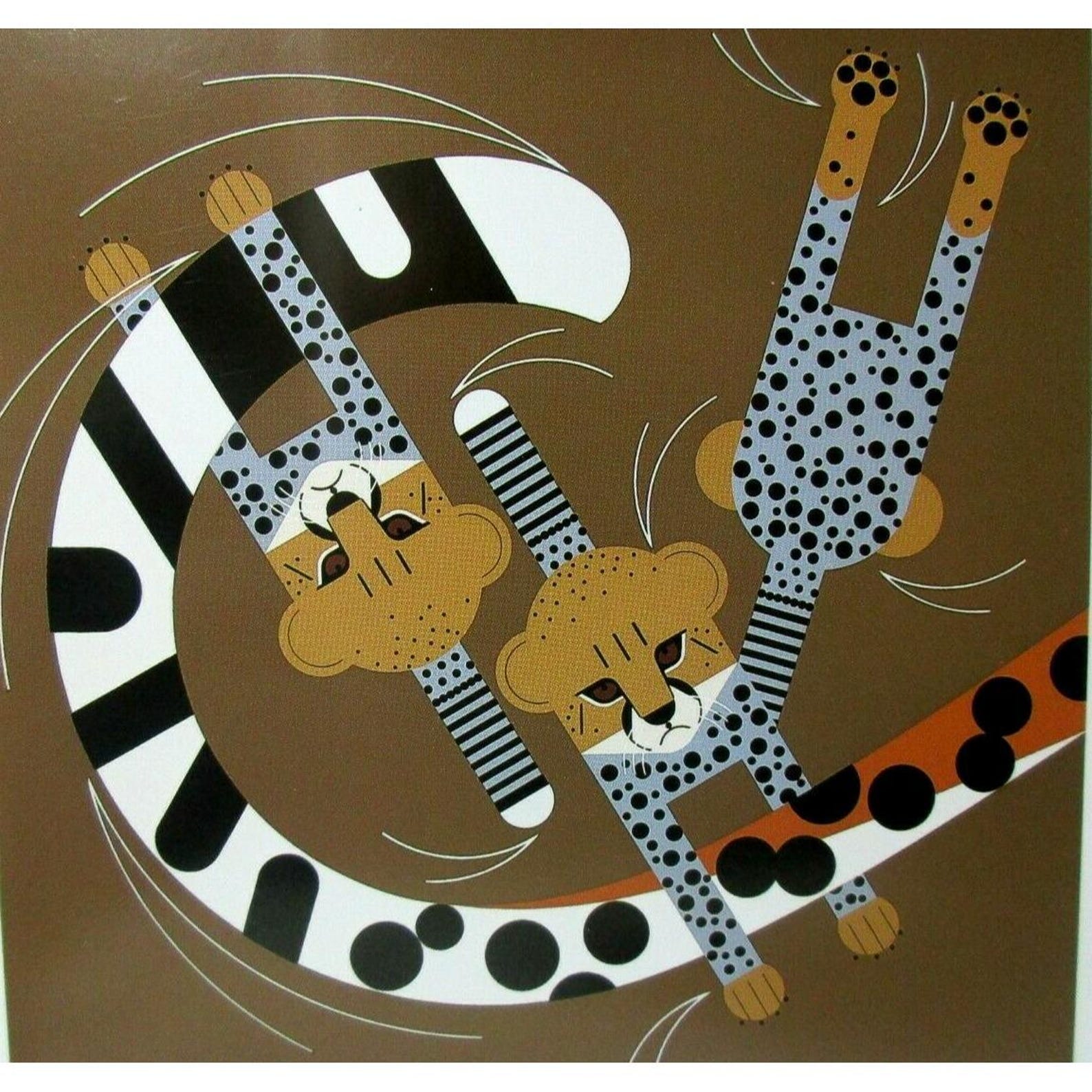 Charley Harper Animal Postcard - CONVIVIAL PURSUIT - Size 4" X 6 ...