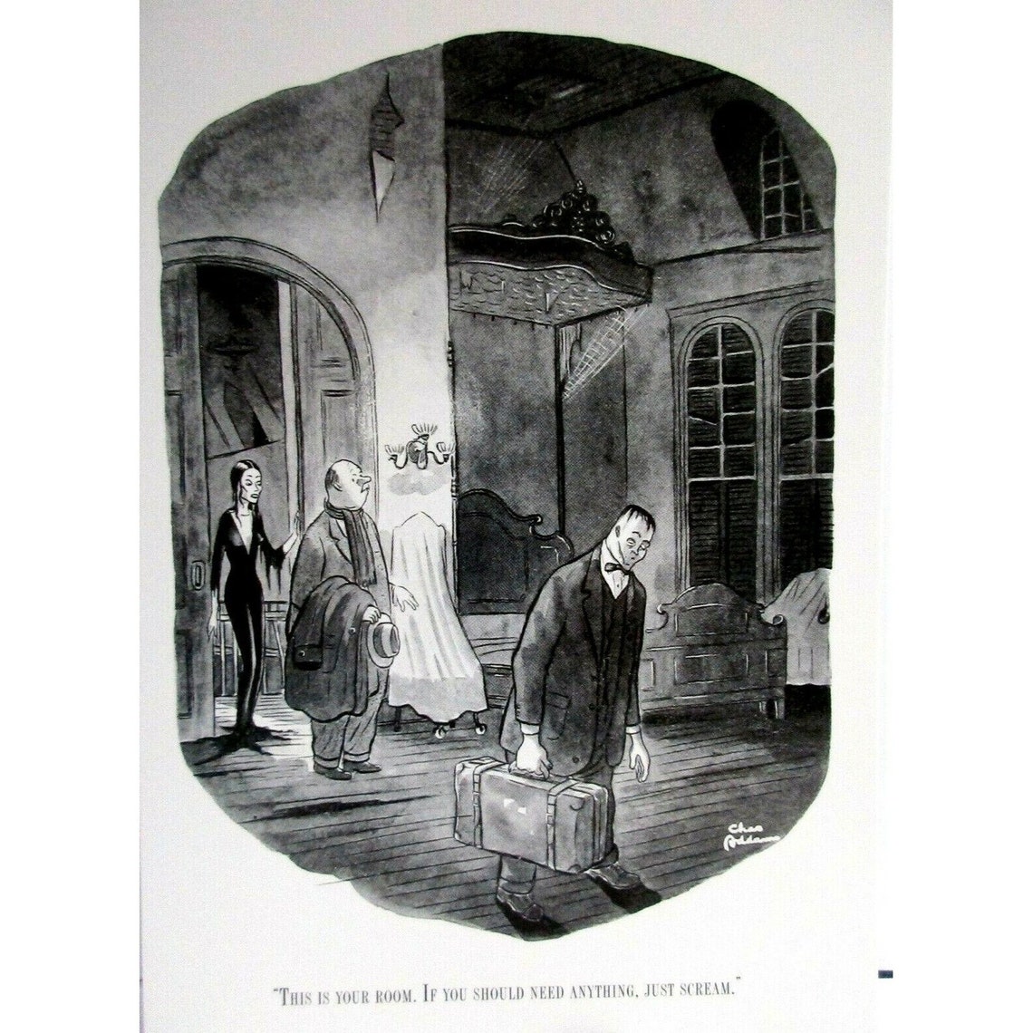 Chas Addams Card Art Print - Just Scream (see Photos & Description) - Etsy