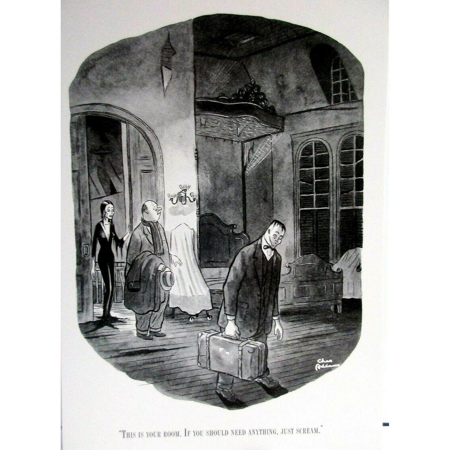 Chas Addams Card Art Print - Just Scream (see Photos & Description) - Etsy