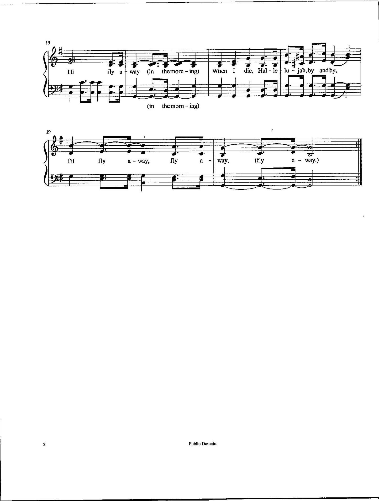 I'll Fly Away - Digital Hymn Tune With Lyrics - Key of G - Etsy