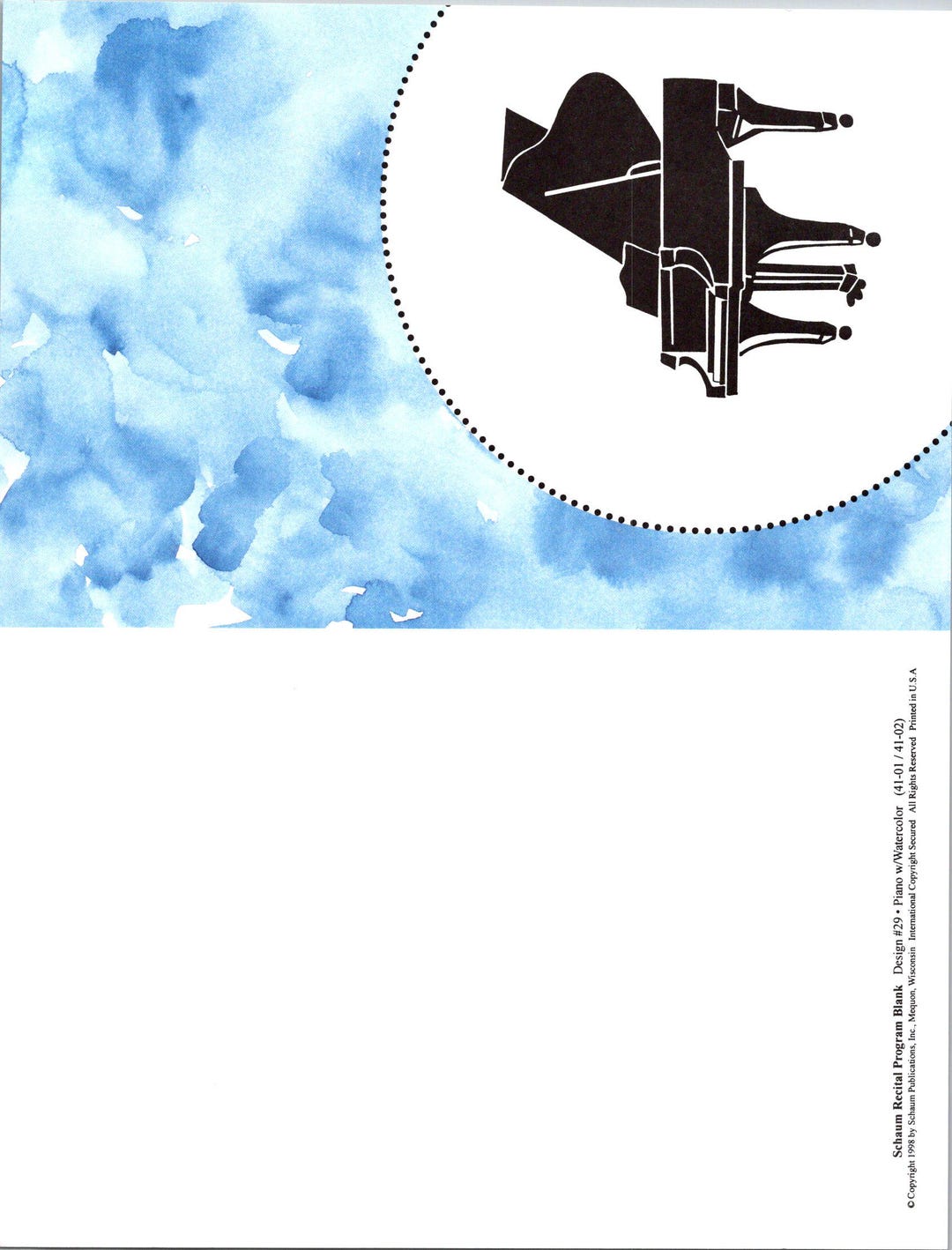 Vintage Piano Recital Program Blank - Digital Printable - Etsy
