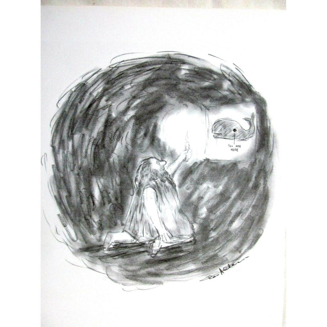 Chas Addams Cave Man Map Calendar Cartoon Print Addams Family/charles ...