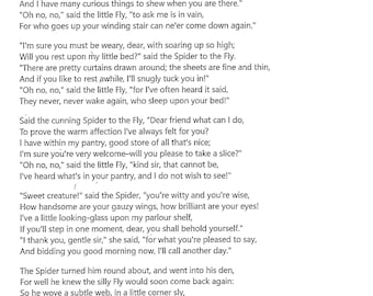 The Spider and the Fly by Howitt, Mary Diterlizzi, Tony - Etsy