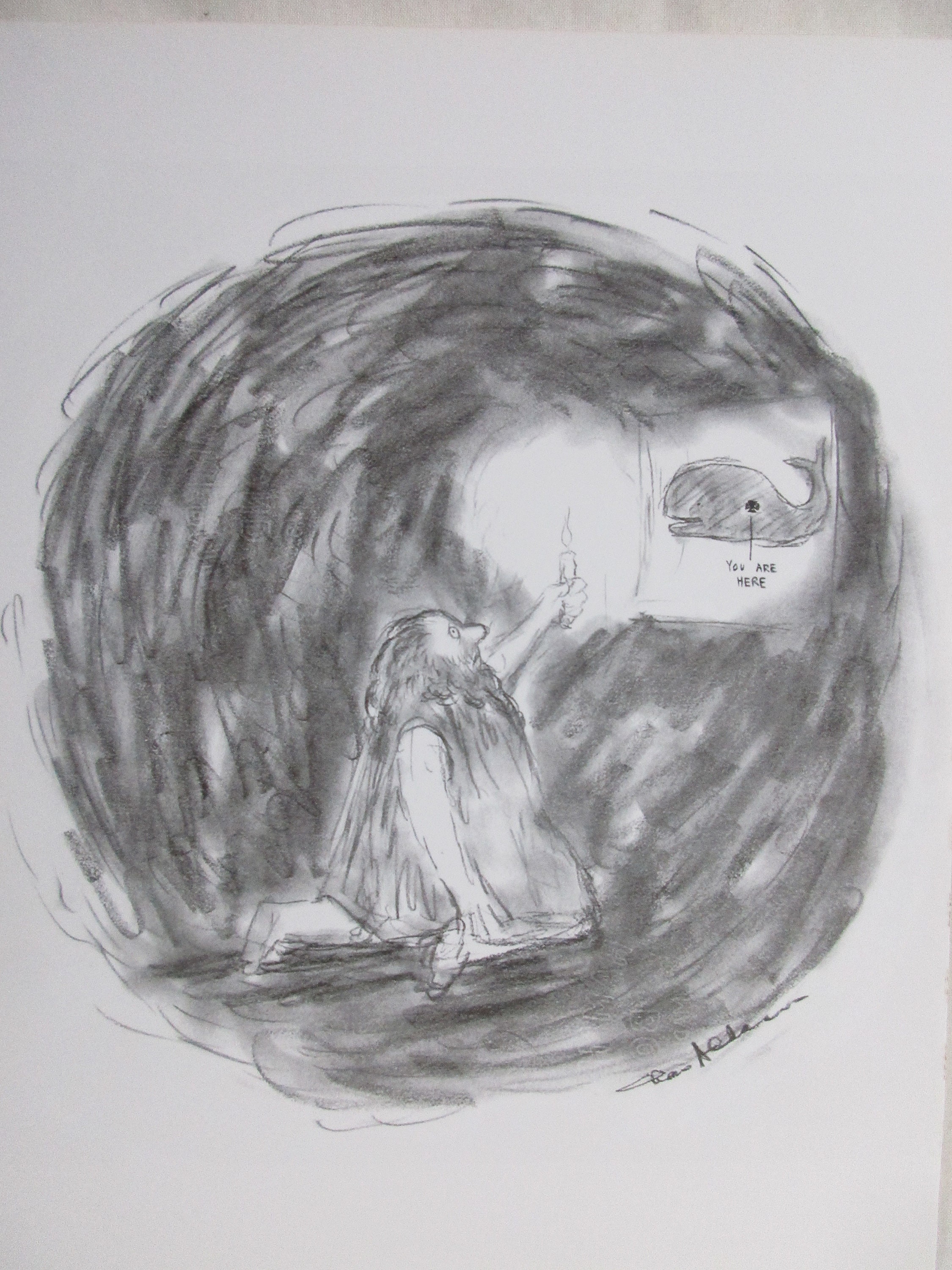 Chas Addams Cave Man Map Calendar Cartoon Print Addams Family/charles ...