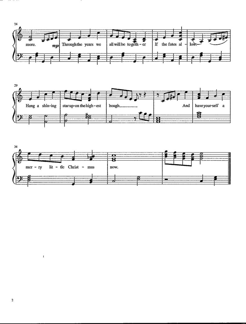 Have Yourself a Merry Little Christmas - Digital Sheet Music With ...