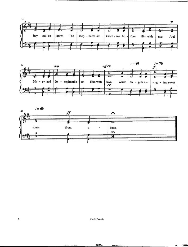 O Come Little Children - Digital Hymn Tune With Lyrics - Key of D - Etsy