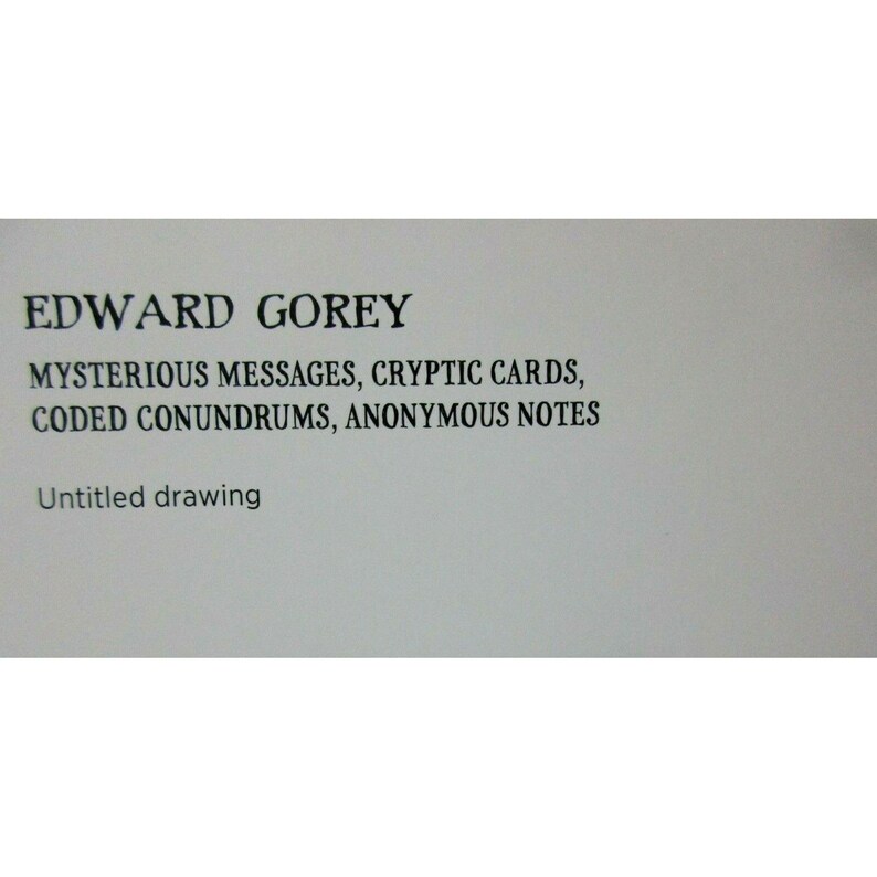 Edward Gorey Art Postcard - the Waiting Room 4"t X 6"w - Etsy