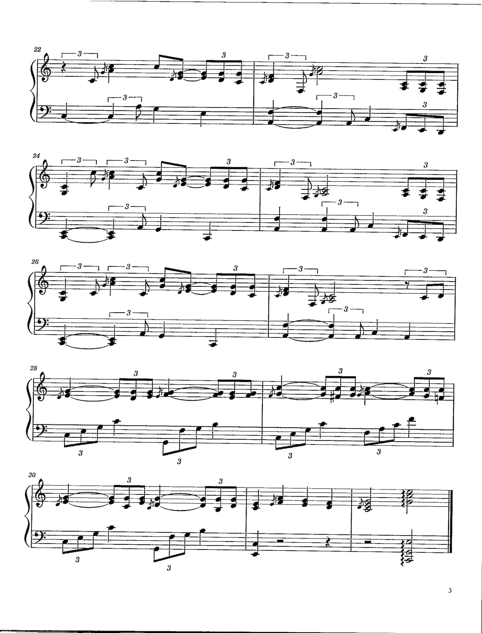 Last Date - Digital Download Easy Piano Solo Floyd Cramer Arrangement ...