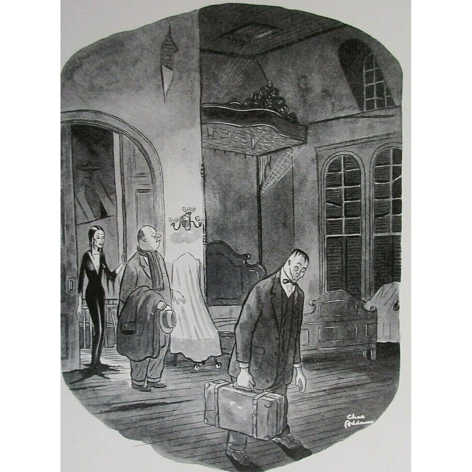 Chas Addams Card Art Print - Just Scream (see Photos & Description) - Etsy