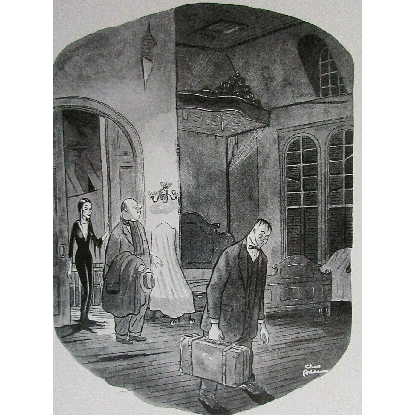 Chas Addams Card Art Print - Just Scream (see Photos & Description) - Etsy
