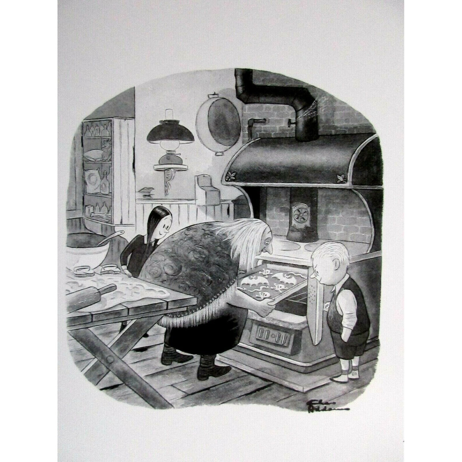 Chas Addams Card Art Print CREATURE COOKIES 1948 (see Photos ...