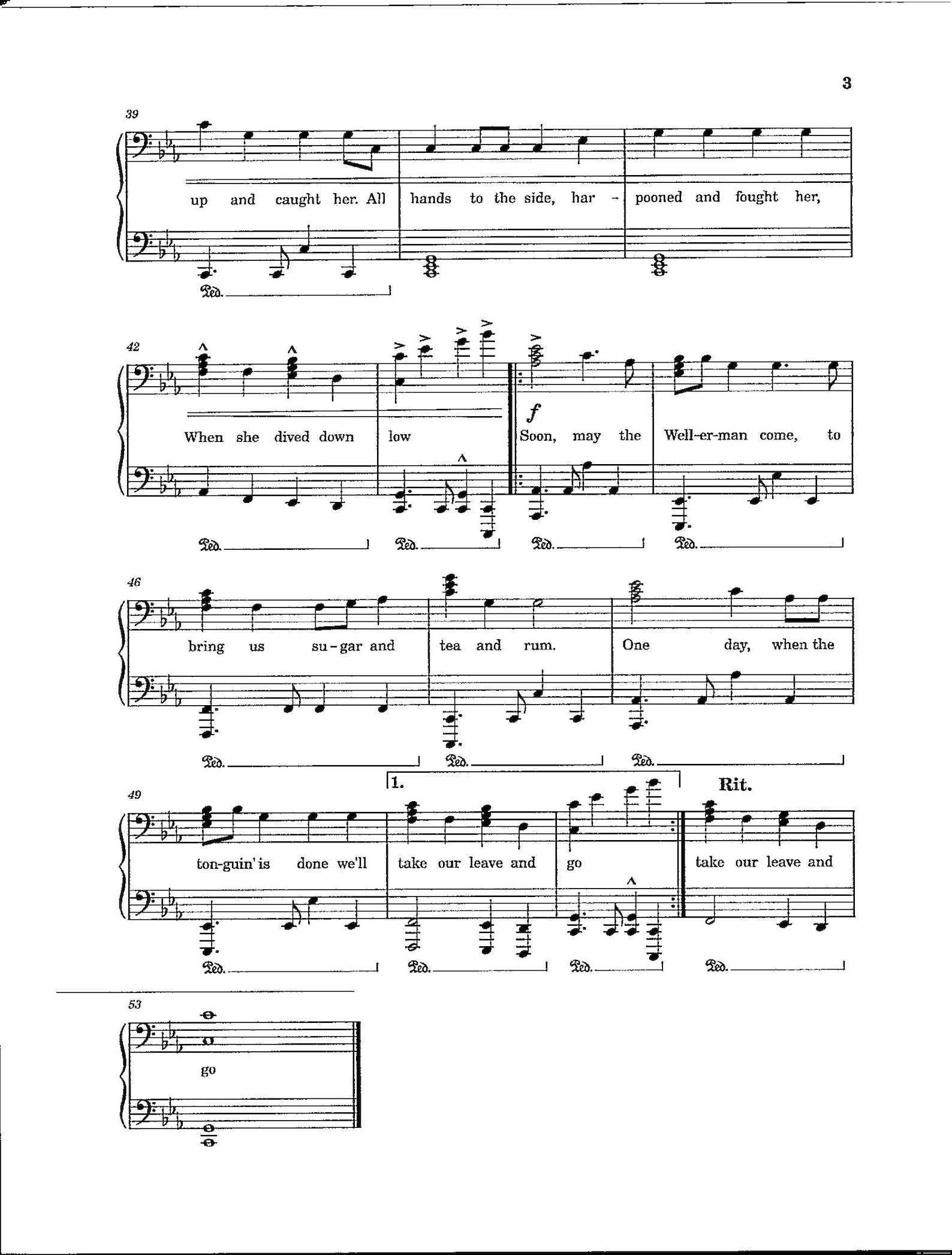 Wellerman Sea Shanty - Digital Download Sheet Music for Piano and Voice ...