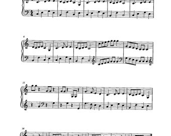 Lightly Row - Digital Download Easy Beginner Piano Solo - Key of C - Etsy