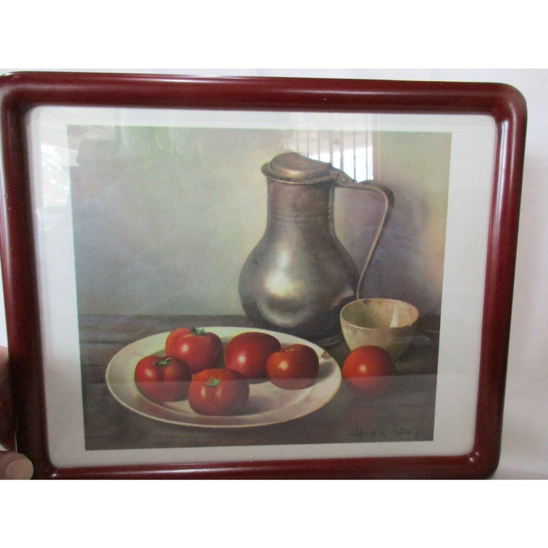 Henk Bos Wood Framed Still-life Print Ewer and Tomatoes 9 X 11 see ...