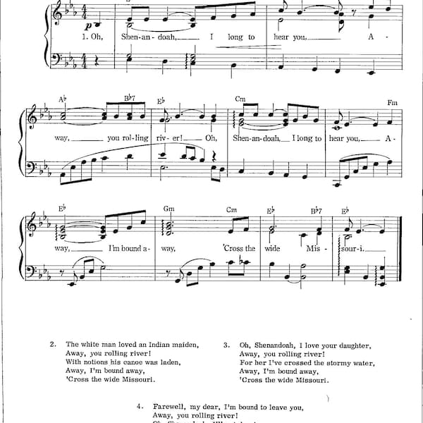 Vintage Music Sheets - Etsy