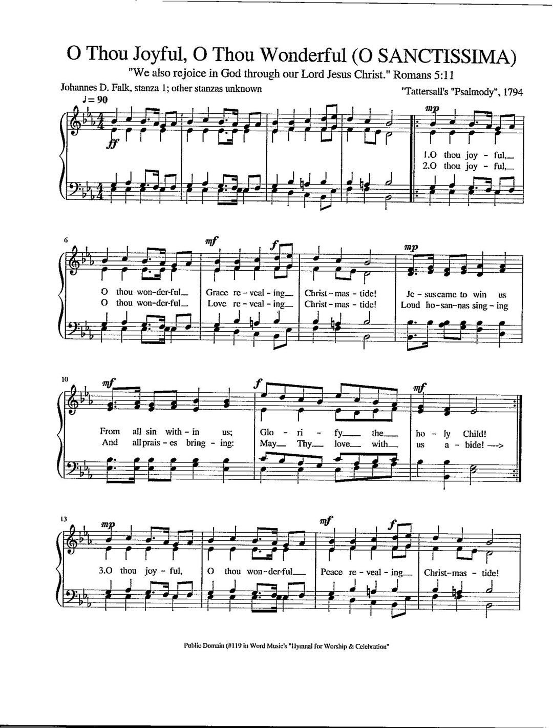 O Sanctissima, O Thou Joyful O Thou Wonderful - Digital Download Hymn ...