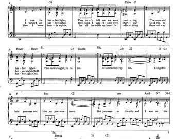 Hallelujah - Digital Piano Sheet Music With Lyrics - Key of C - Etsy