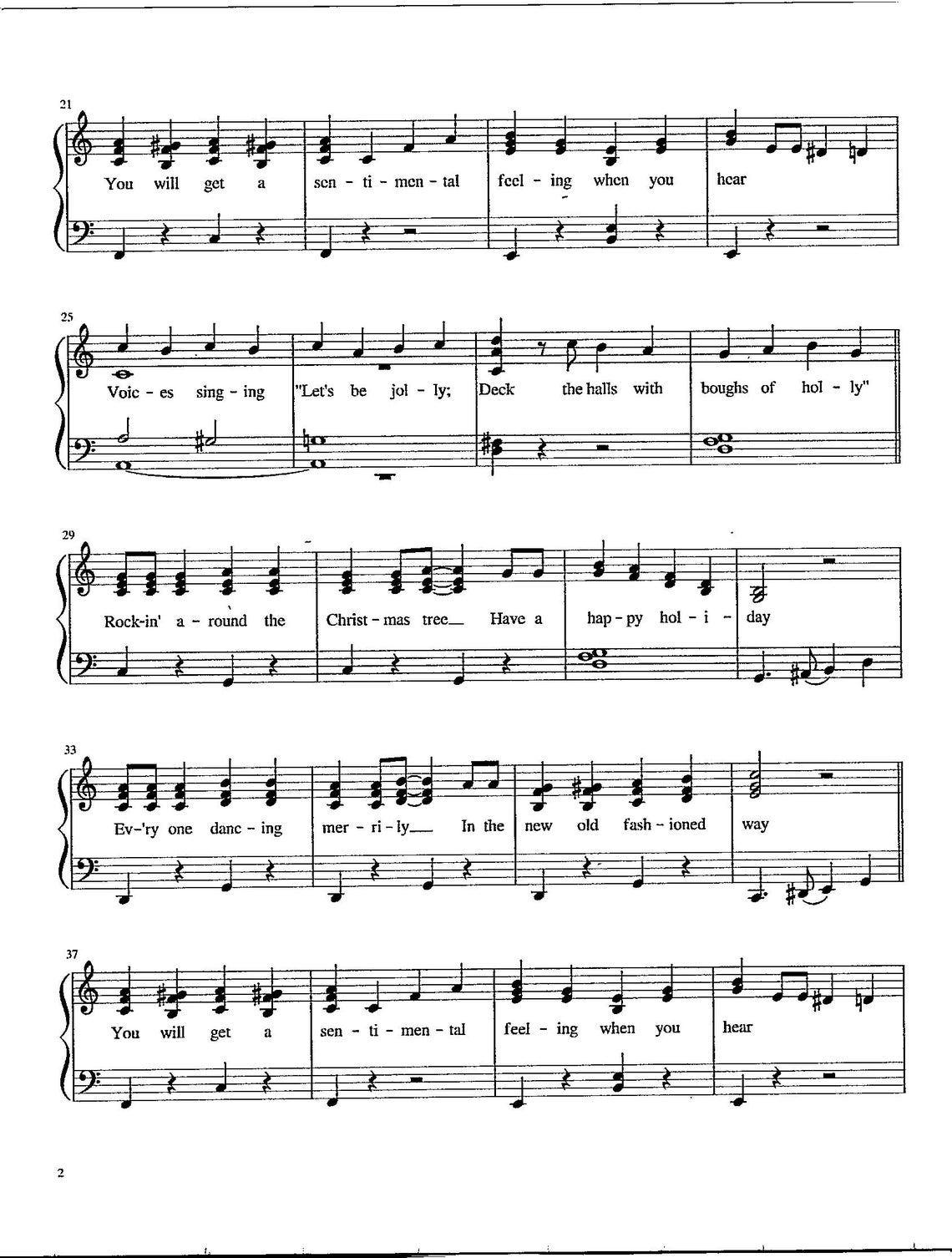 Rockin' Around the Christmas Tree - Digital Christmas Song for Piano ...