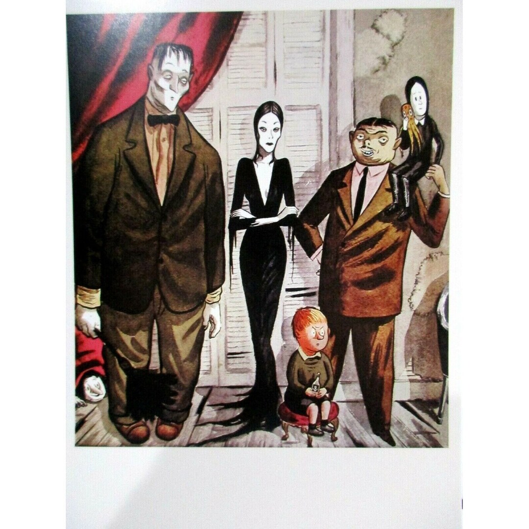 Chas Addams Card Art Print - Addams and Evil 1947 (see Photos ...