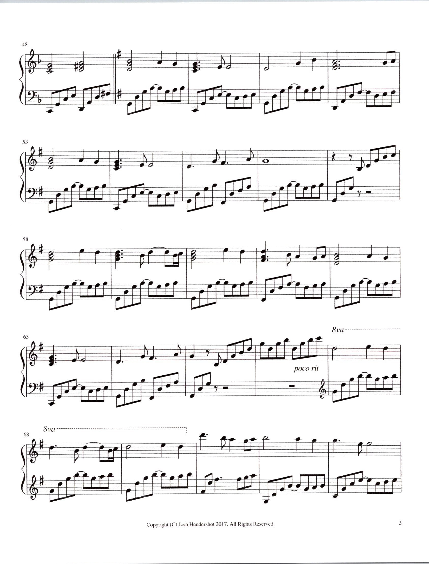 Nearer My God to Thee Piano Solo - Digital Sheet Music - Key of F and G ...