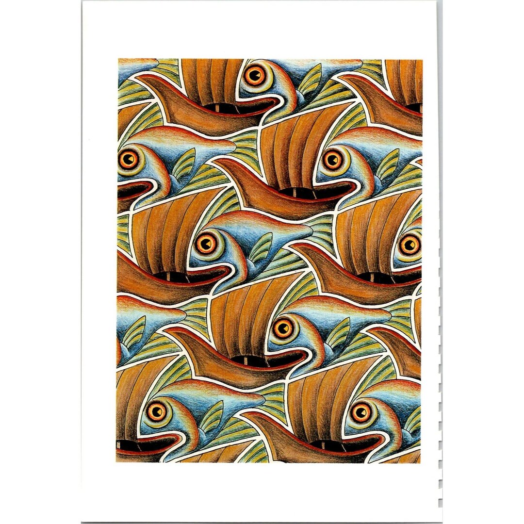 M.C. Escher Small Calendar Print 1948 Symmetry Drawing 72 - 6" X 9" - Etsy