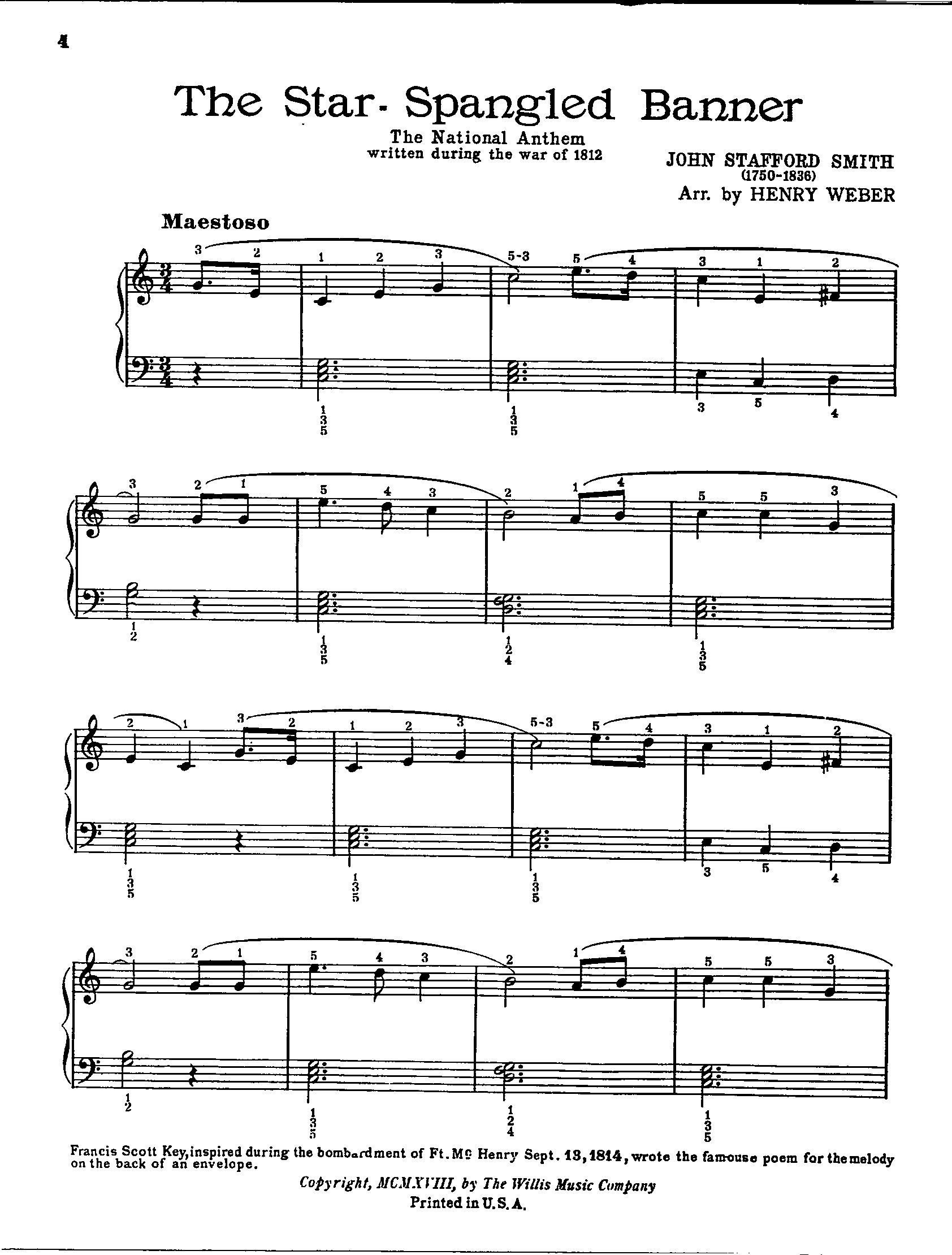 National Anthem Lead Sheet