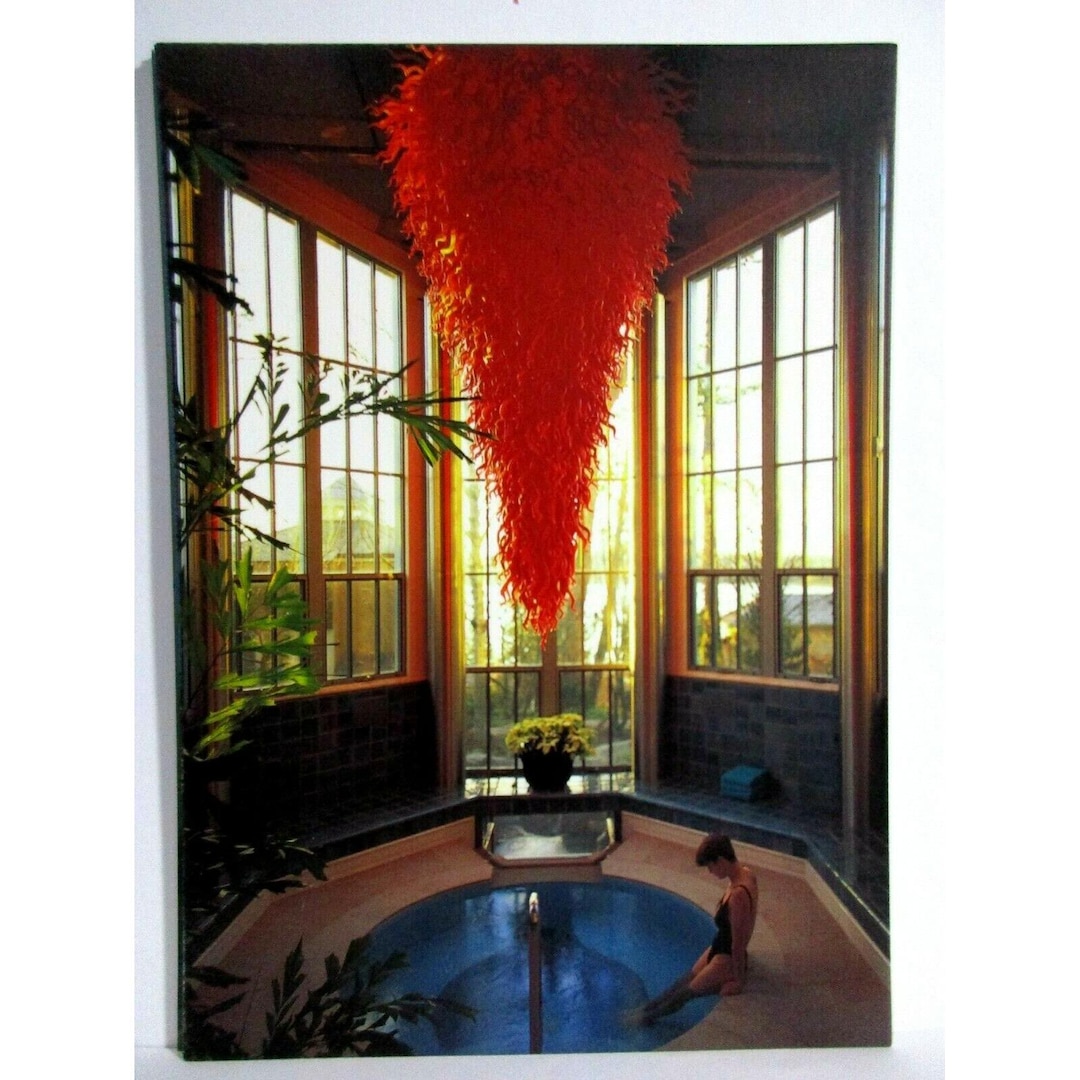 Dale Chihuly Glass Artist Art Card - NEON RED CHANDELIER 1995 - 5"w X 7 ...