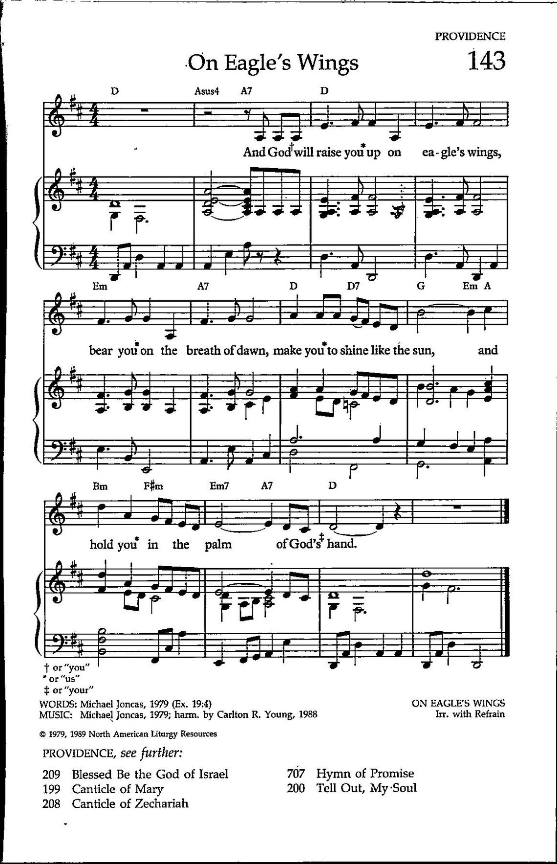 On Eagle's Wings - Chorus Only - Digital Hymn Tune Key of D - Etsy