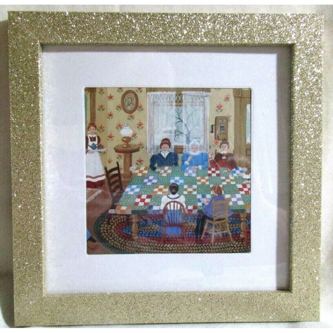 Mary Singleton Folk Art Tea for Stitching Time Calendar Framed Print 4 ...