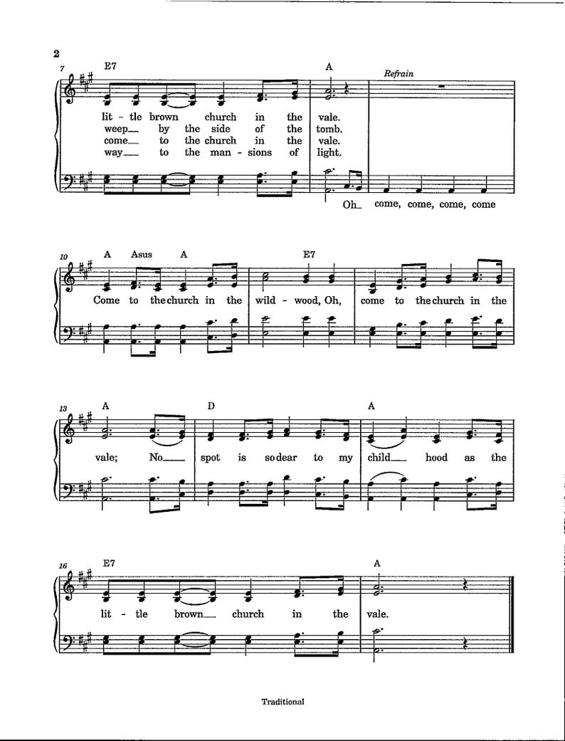 I Have Decided to Follow Jesus Hymn Tune Digital Printable With Verses ...