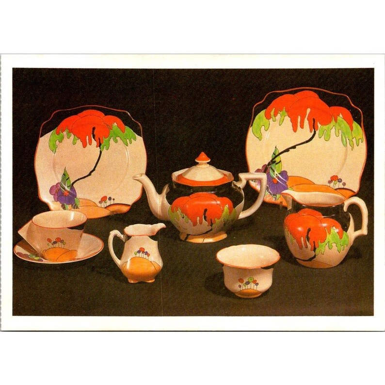 Postcard-art Deco Bizarre - Pottery Designed by Clarice Cliff 1930s ...