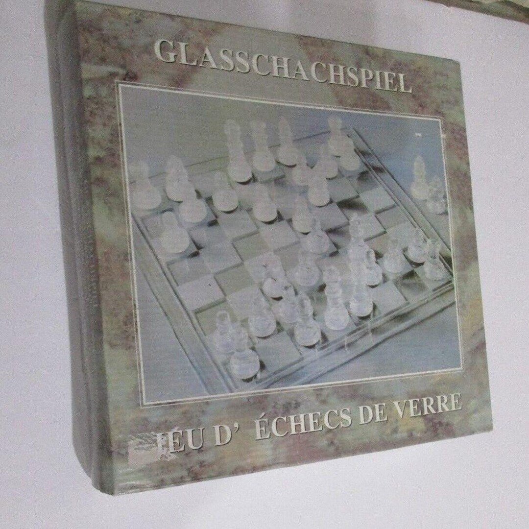 Deluxe Clear Glass Chess Set Glass Board 25cm X 25cm 32 Pieces - Etsy